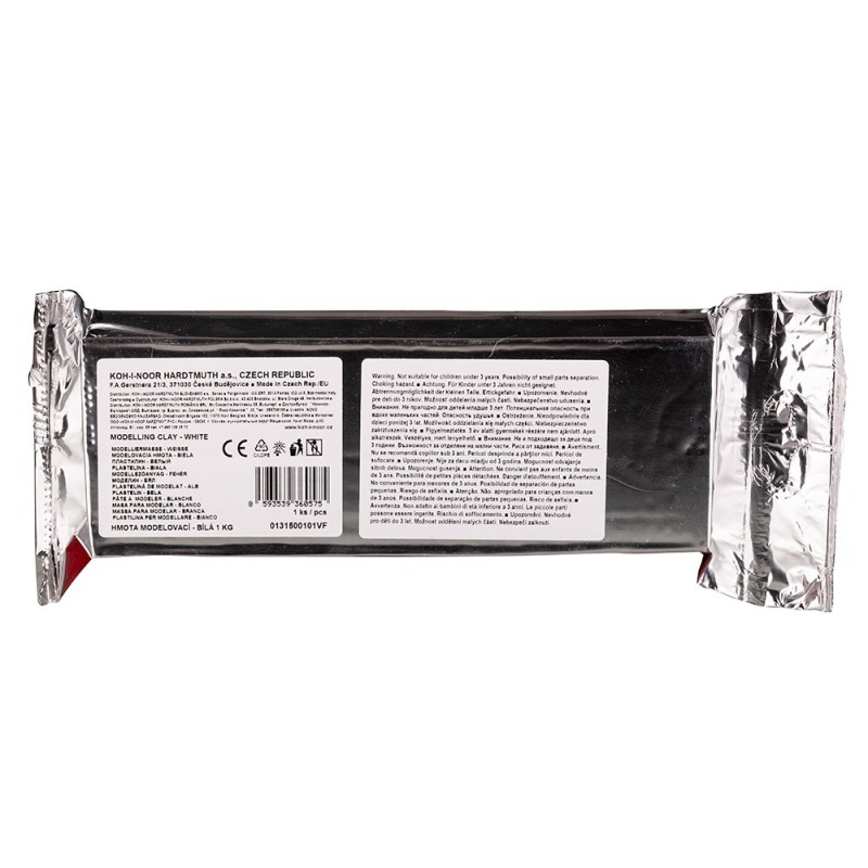 Plastilina Profesionala KOH-I-NOOR 1kg - Alba sau Gri - Koh-I-Noor