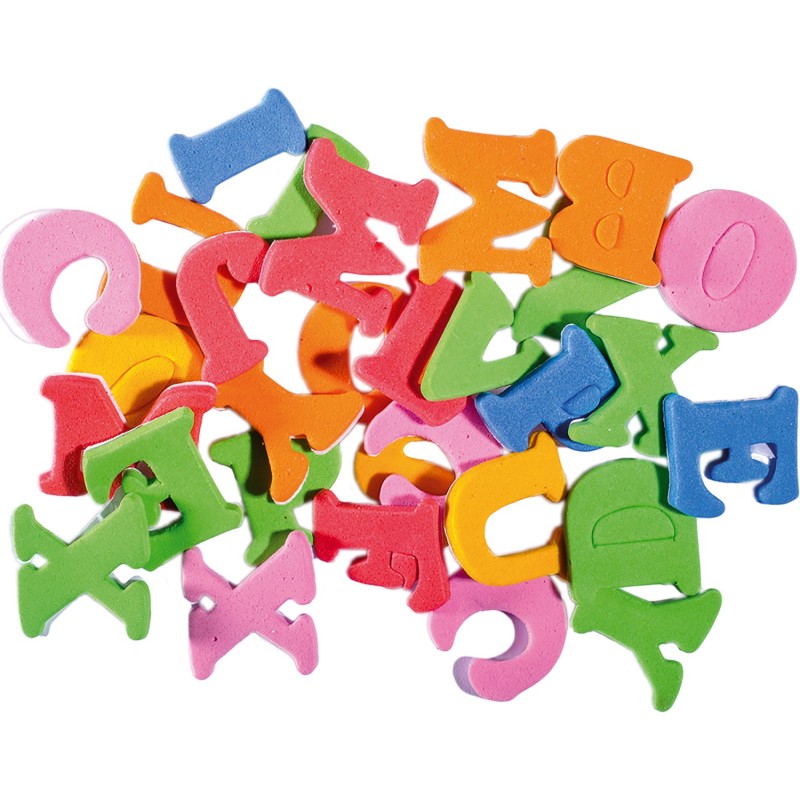 Set 30 Litere Spuma Autoadezive - Alfabet Colorat pentru Craft - Koh-I-Noor