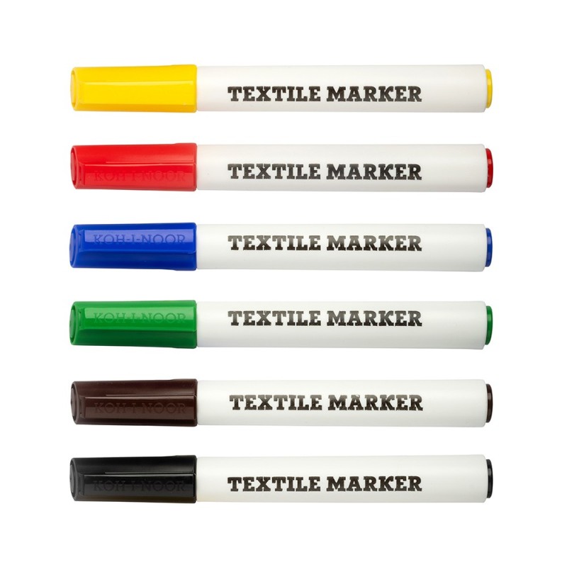 Set Markere Textile si Hartie – Culori Rezistente la Spalare - Koh-I-Noor